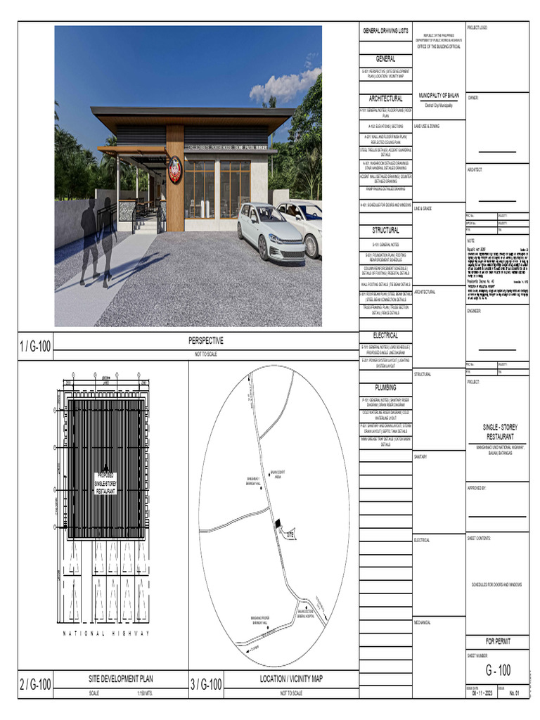For Permit - AR - STJ-BATANGAS | PDF | Stairs | Building Engineering
