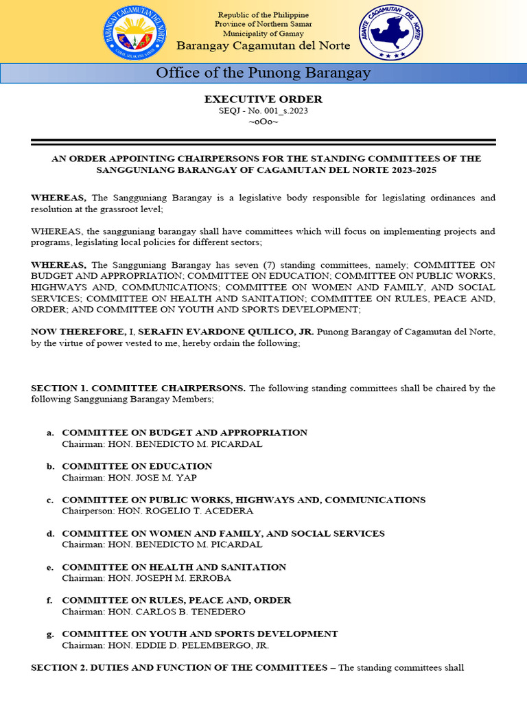 PB Eo - 001-2023 | PDF | Welfare | Government