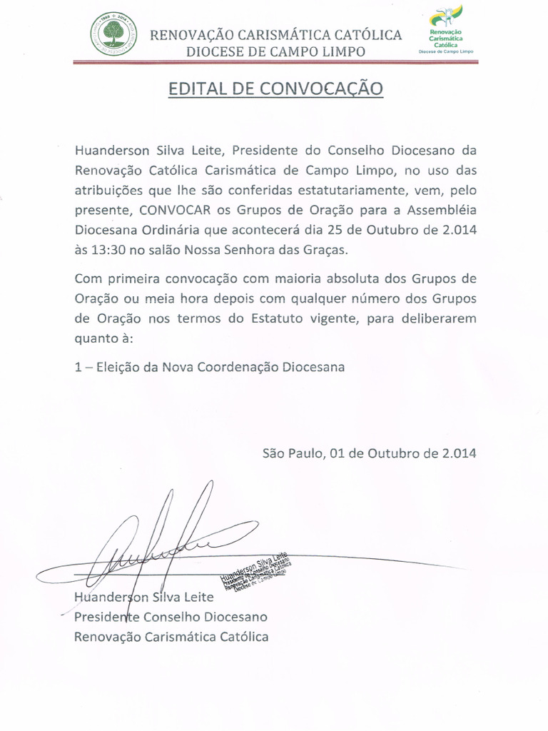 Carta Convocacao | PDF