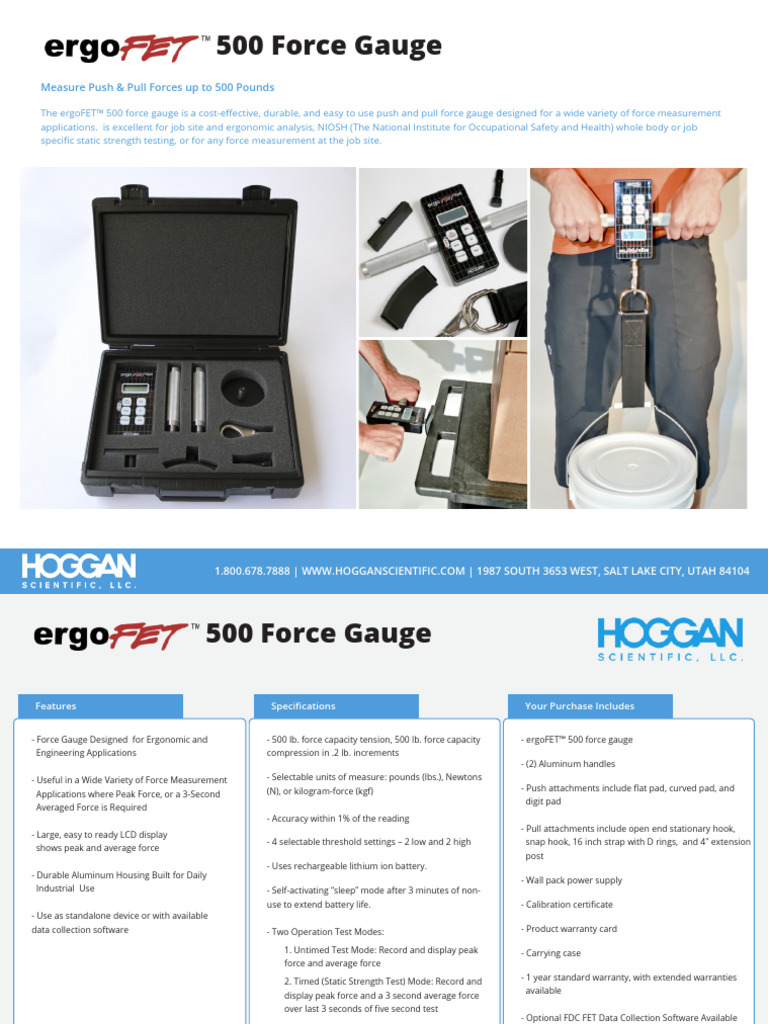 ergoFET500-Datasheet - v2 Backup | Download Free PDF | Force | Computing
