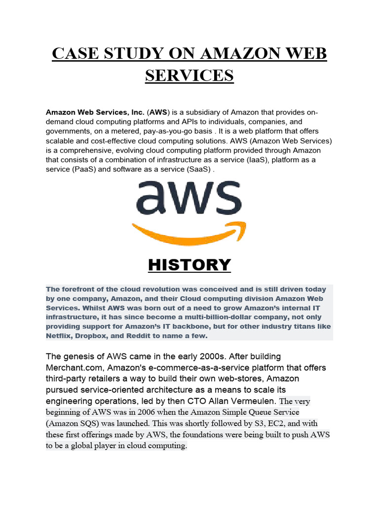 Amazon Web Series Final - 1 | PDF | Amazon Web Services | Cloud Computing