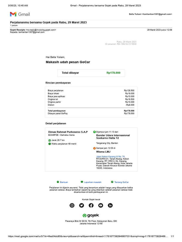 Your Grab E-Receipt | PDF