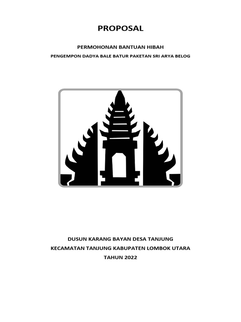 Proposal Karang Bayan | PDF