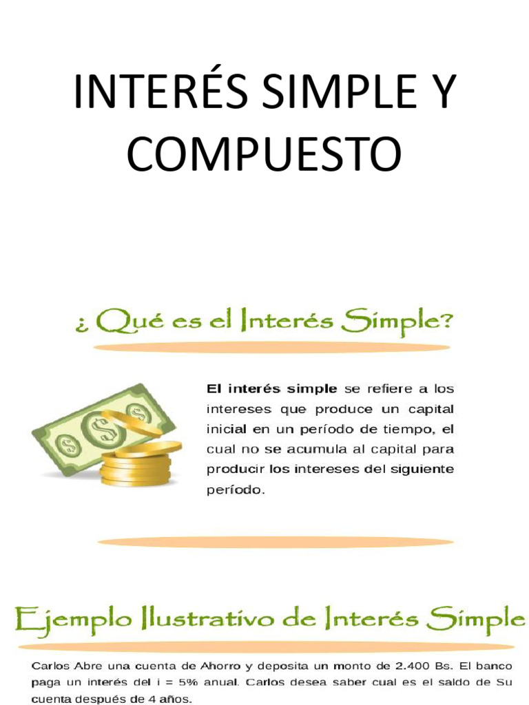 Clase 5 Interes Simple | PDF | Interés | Tasas de interés