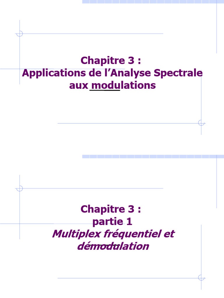 Chap 3 | PDF | Modulation | Multiplexage
