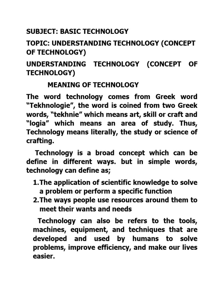 Understanding Technology | PDF | Engineering | Science