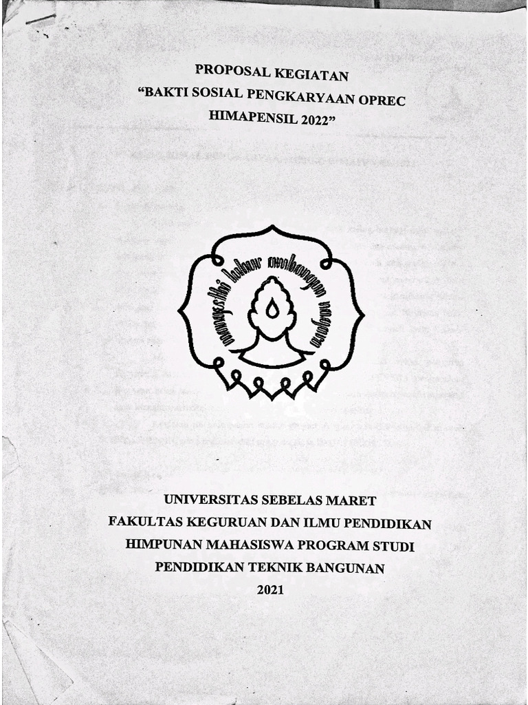 Proposal Baksos Pengkaryaan 2021 | PDF