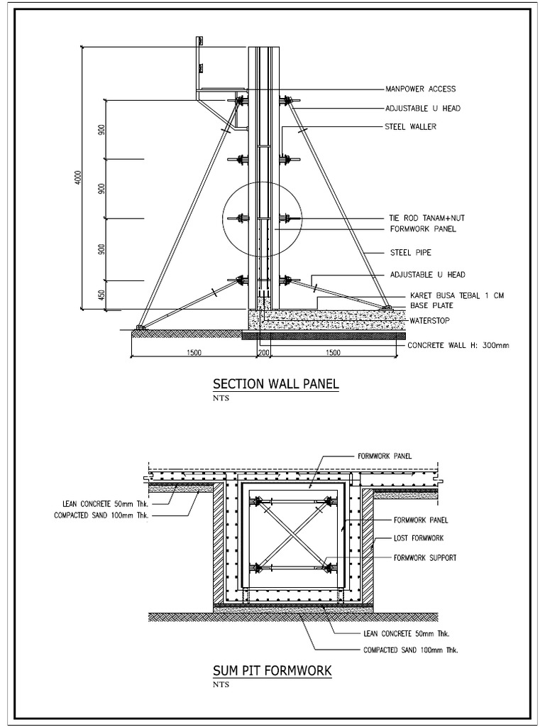 Sump Pit Formwork | PDF