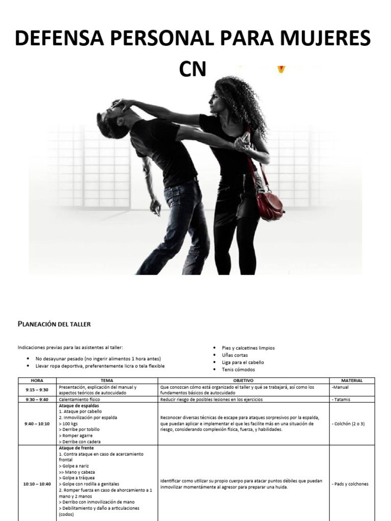Cuadernillo Defensa Personal - Impresion | PDF | Autodefensa