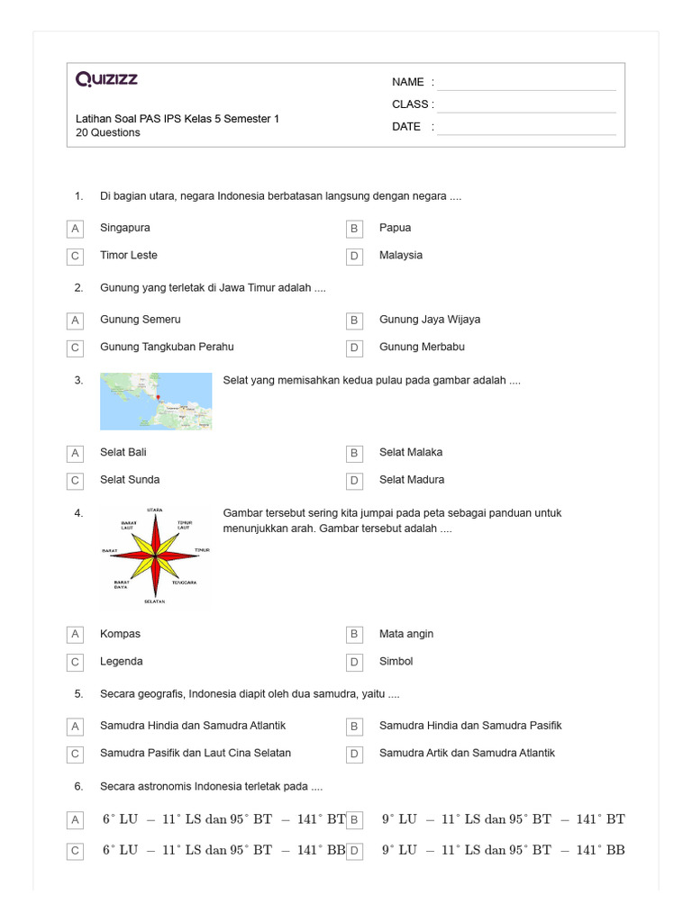 Latihan Soal Ips Kelas 5 Semester 1 Pdf