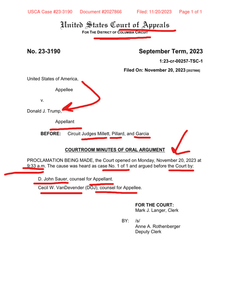 Trump Gag Order Oral Arguments | PDF