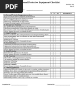 Daily PPE Inspection Checklist | PDF | Personal Protective Equipment ...