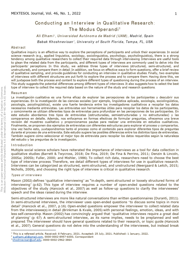 Conducting An Interview | PDF | Interview | Qualitative Research