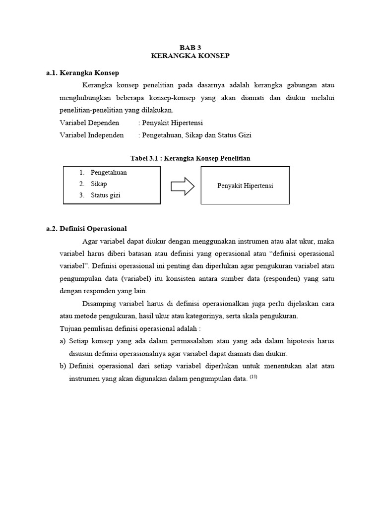 BAB 3 Kerangka Konsep | PDF