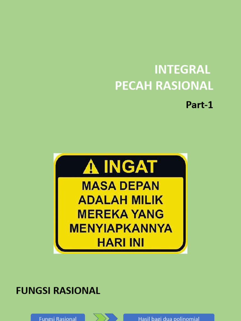 Integral Pecahan Rasional dan Dekomposisi | PDF