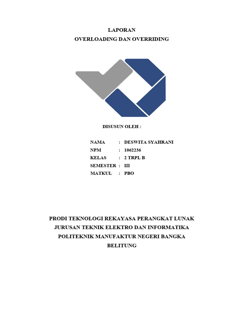 Laporan Overloading Dan Overriding | PDF | Karier & Perkembangan ...