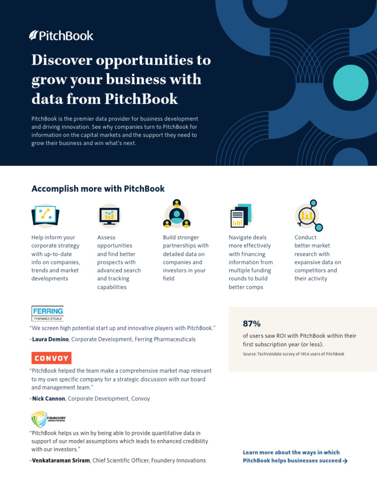 Maximize ROI with PitchBook Insights | PDF | Business
