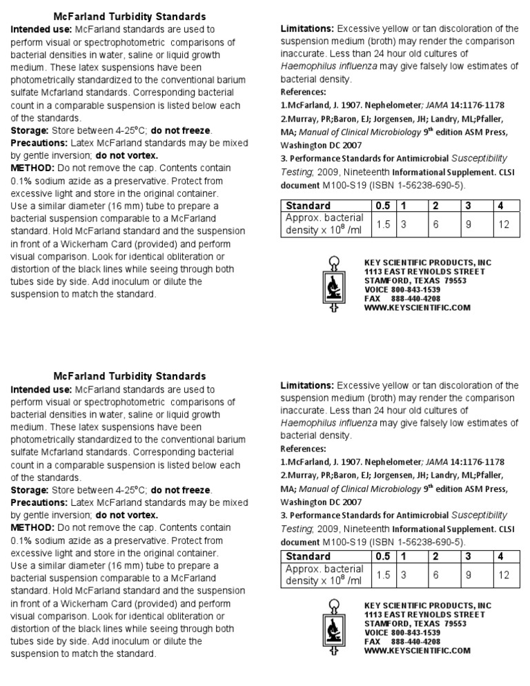 McFarland Standards | PDF | Microbiology | Nature