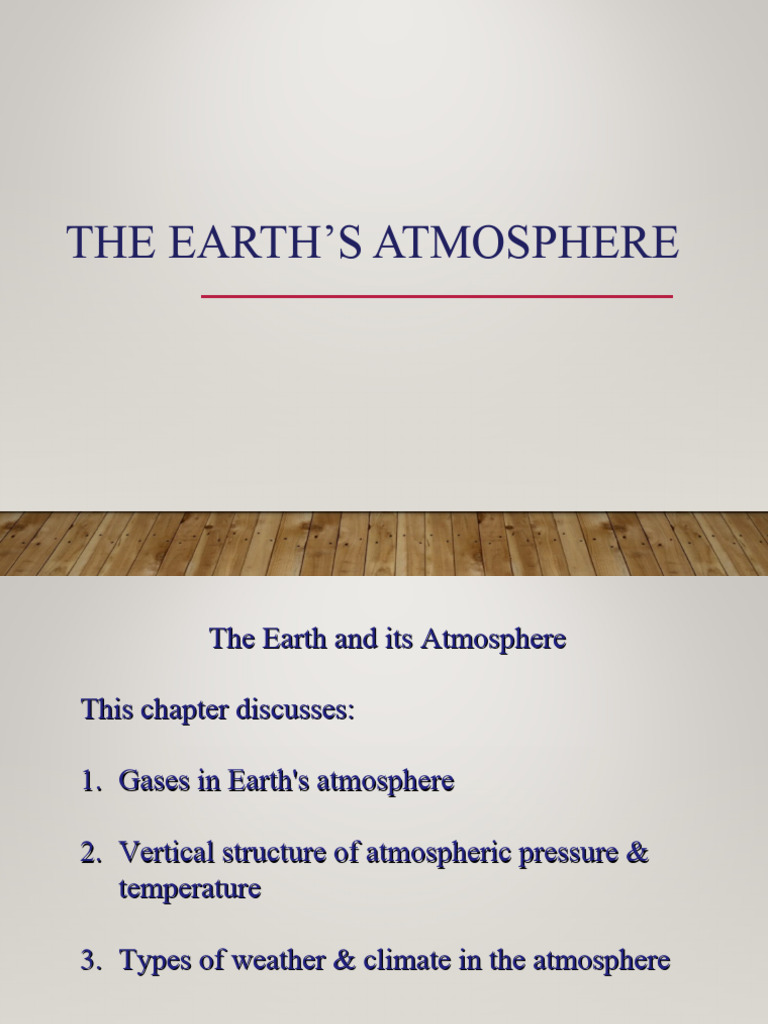 PEE Earth Atmosphere | PDF | Atmosphere Of Earth | Atmosphere