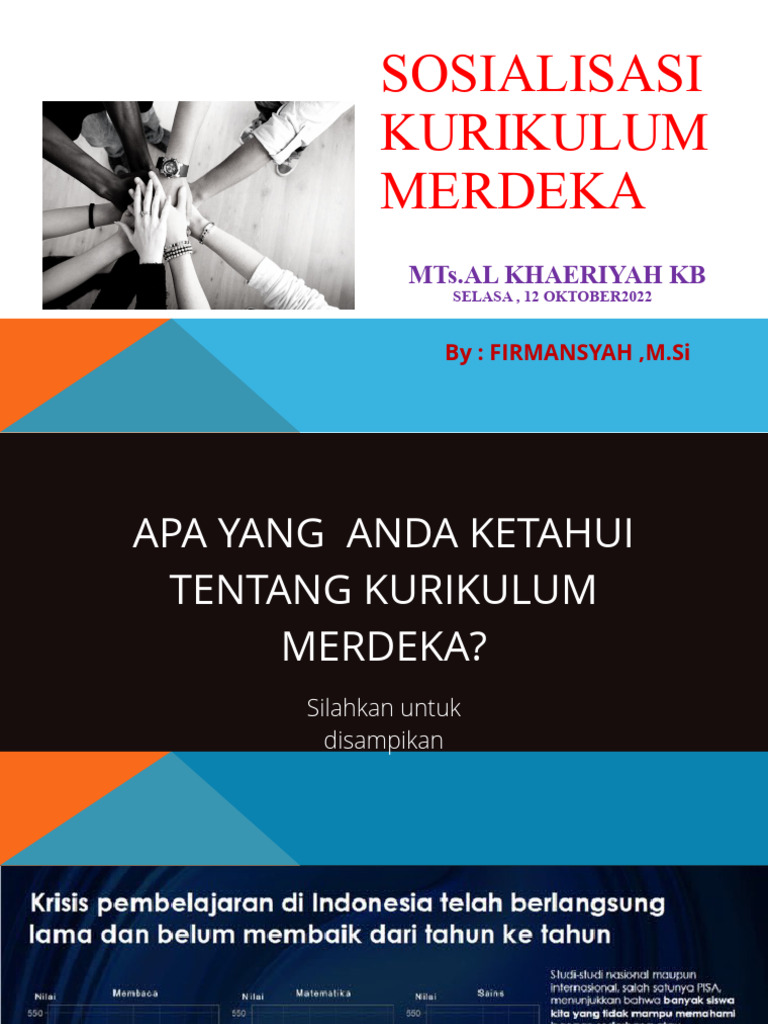 Sosialisasi Kurikulum Merdeka-Guru Pak | PDF