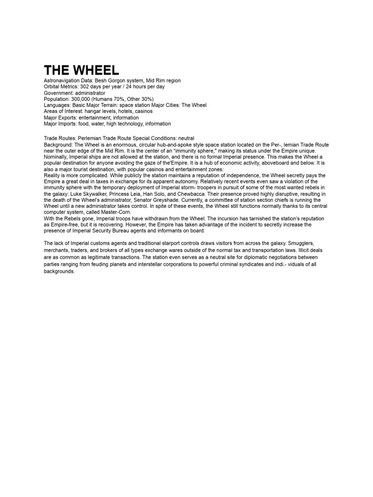 The Wheel | PDF | Han Solo