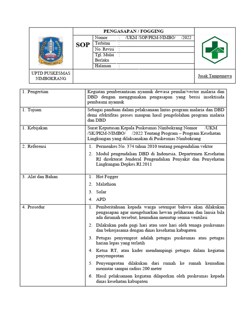 SOP Foging | PDF | Pengembangan Diri | Sains & Matematika