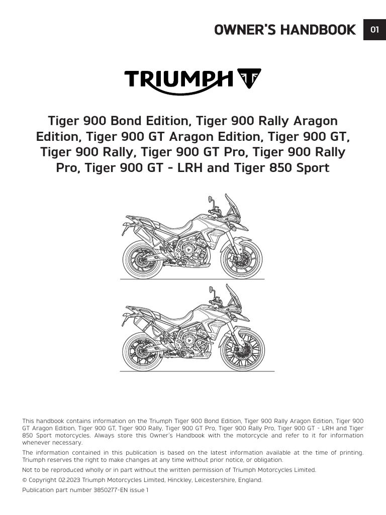 OHB - Tiger 900 Rally Aragon and GT Aragon - 3850277 EN PDF | PDF | Motorcycle | Driving Under ...