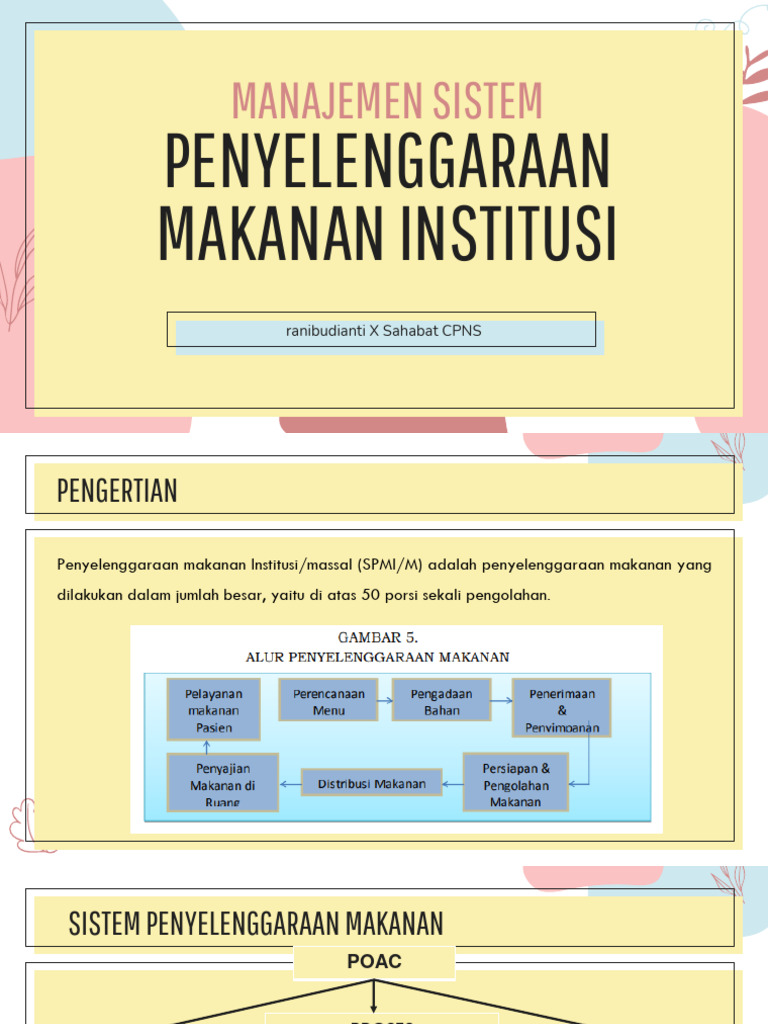 P3k 14. Manajemen Sistem Penyelenggaraan Makanan | PDF