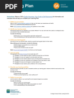 Learning Plan CNO | PDF | Critical Thinking | Nursing