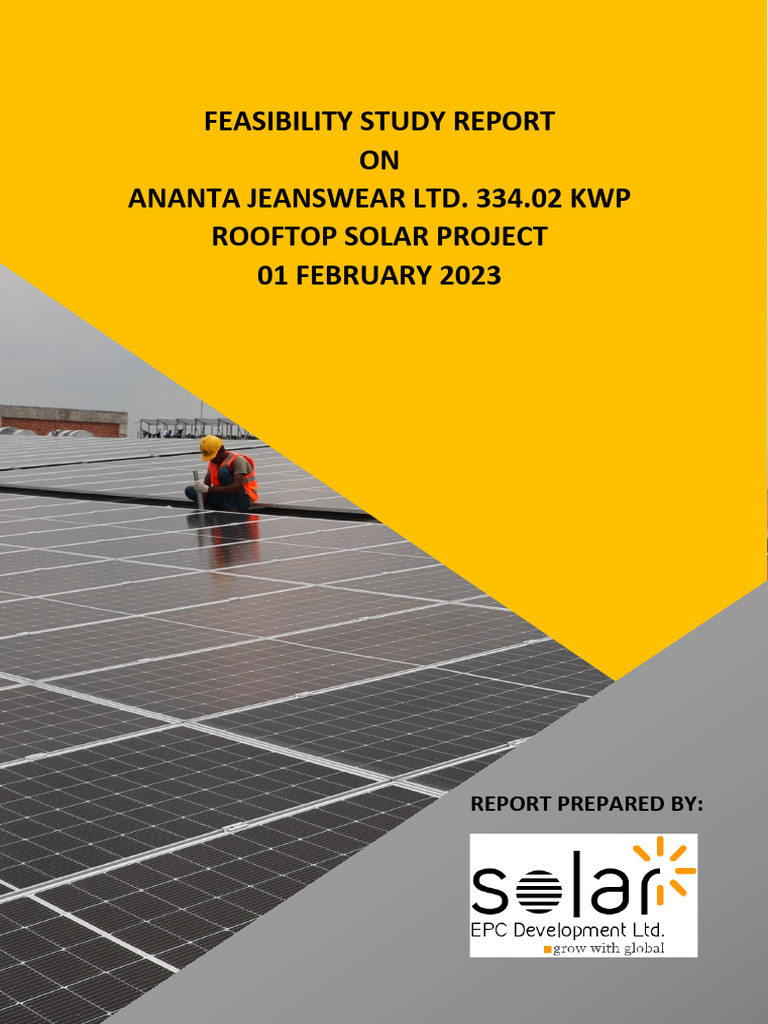 Feasibility Report of Solar Project - AJL | PDF | Solar Power | Photovoltaics