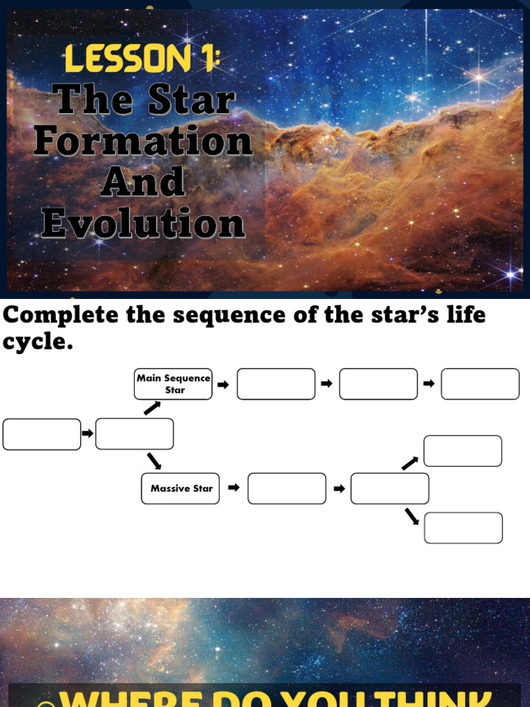 Star Formation and Evolution Overview | PDF | Stars | Black Hole