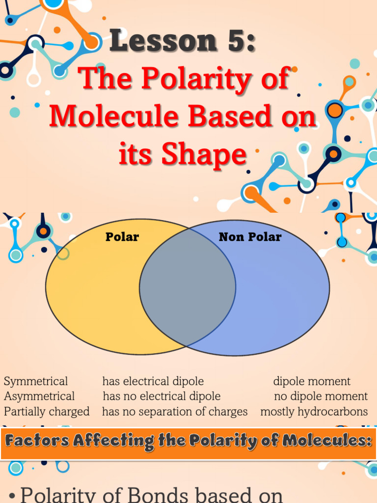 Lesson 5 - The Polarity of Molecule Based On Its Shape | PDF | Chemical ...
