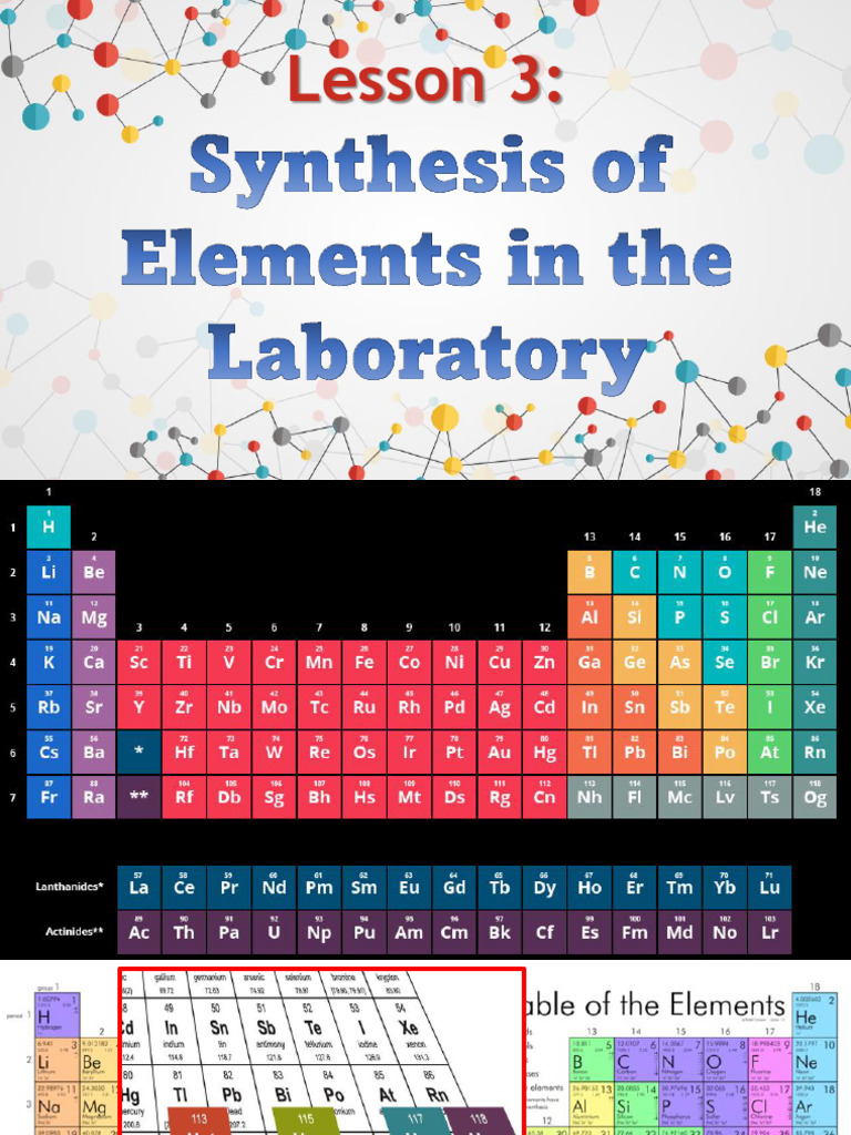 Lesson 3 - Synthesis of Elements in The Laboratory | PDF | Nuclear ...