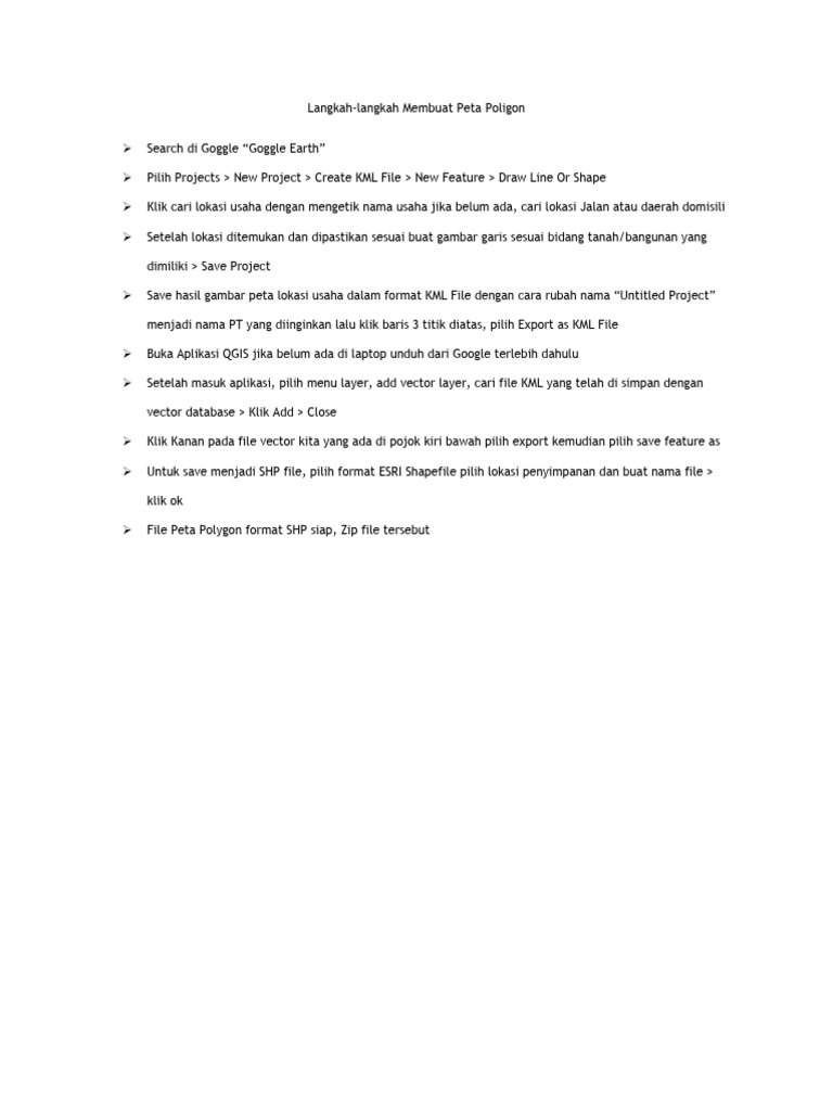 Langkah Membuat Peta Polygon | PDF