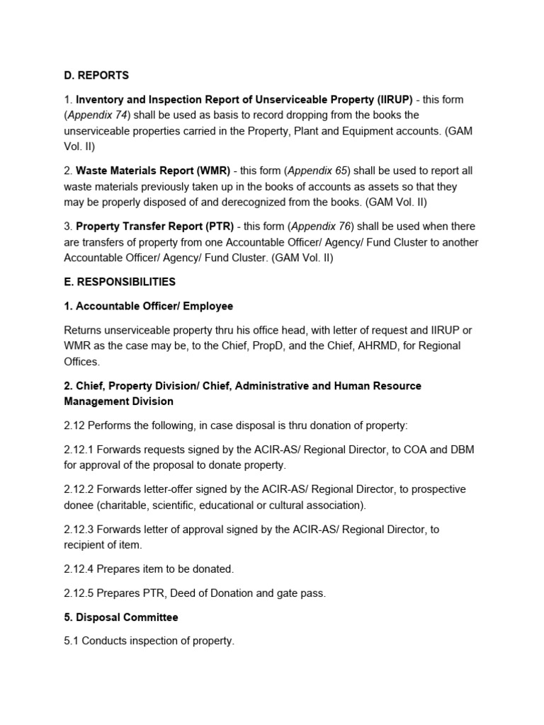 Disposal of Property | PDF | Economies