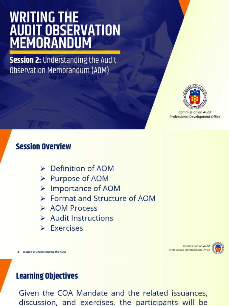 Session 2 - Understanding The AOM Basic Concepts | PDF | Audit | Financial Audit