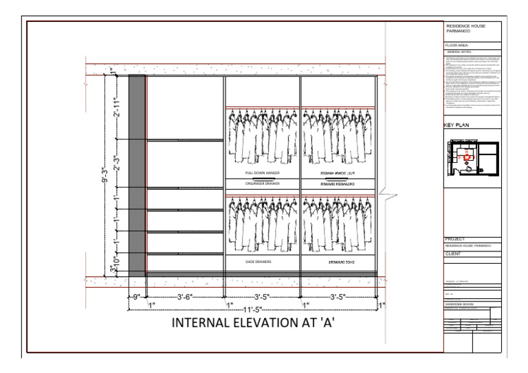 Guest Bedroom Dresser Room Internal Elevation at A | PDF | Business