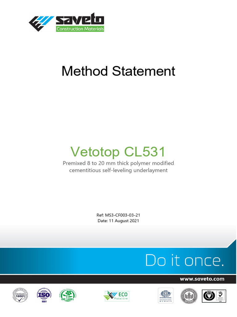 MS Vetotop CL531 - MS3-CF003-03-21 | PDF | Water | Plaster