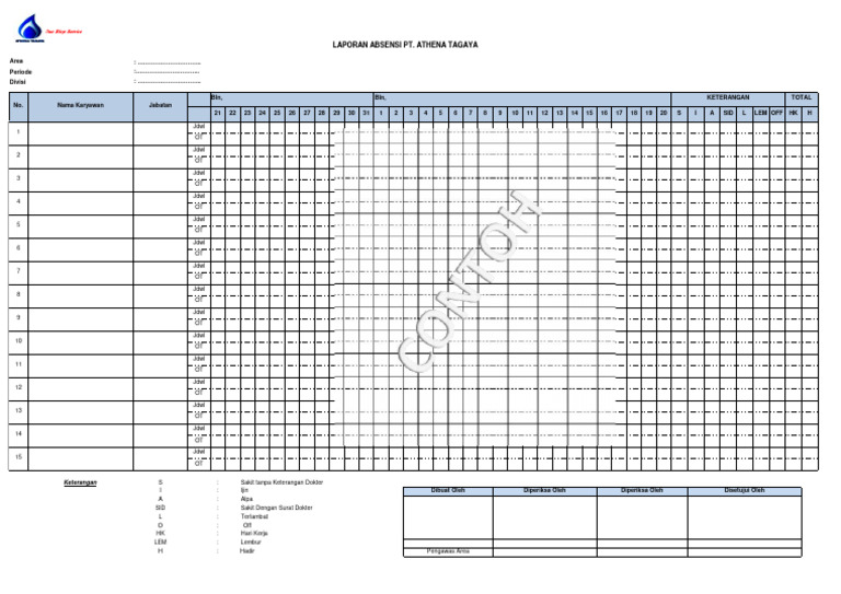 (Print) Form Time Sheet 21 - 20 Cetak 2 Lembar | PDF