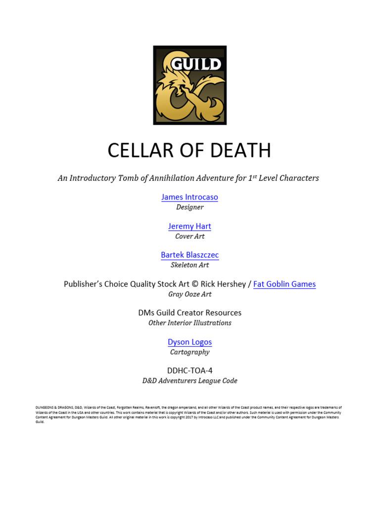 Cellar of Death-2 | PDF