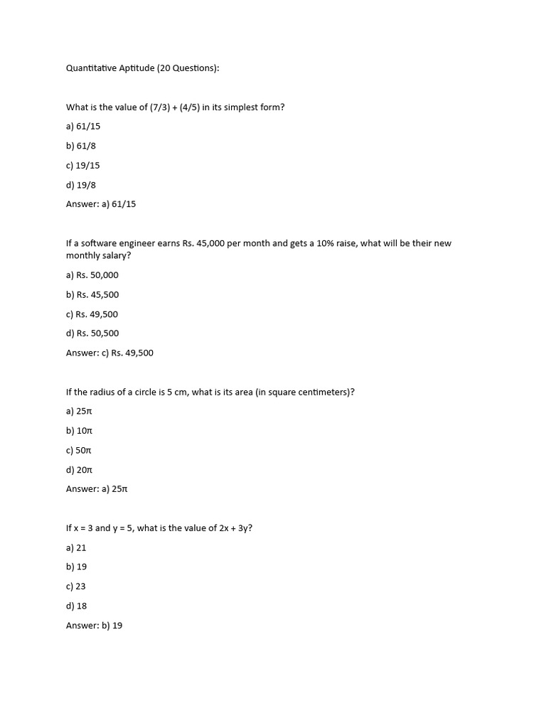 Quantitative Aptitude | PDF | Speed | Triangle
