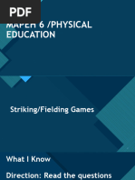 PE Striking Fielding Games | PDF