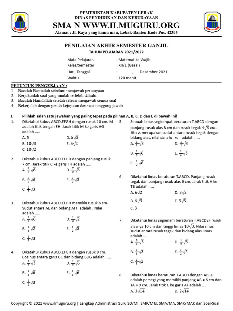 PAS I MTK Wajib XII | PDF