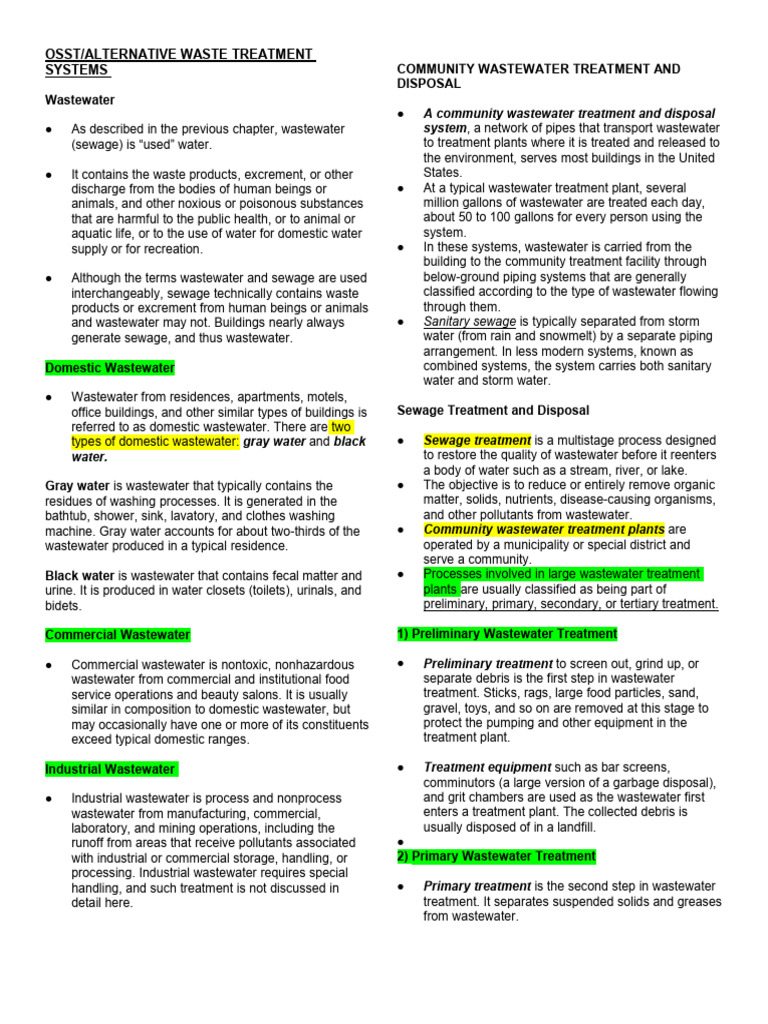 OSST | PDF | Sewage Treatment | Septic Tank