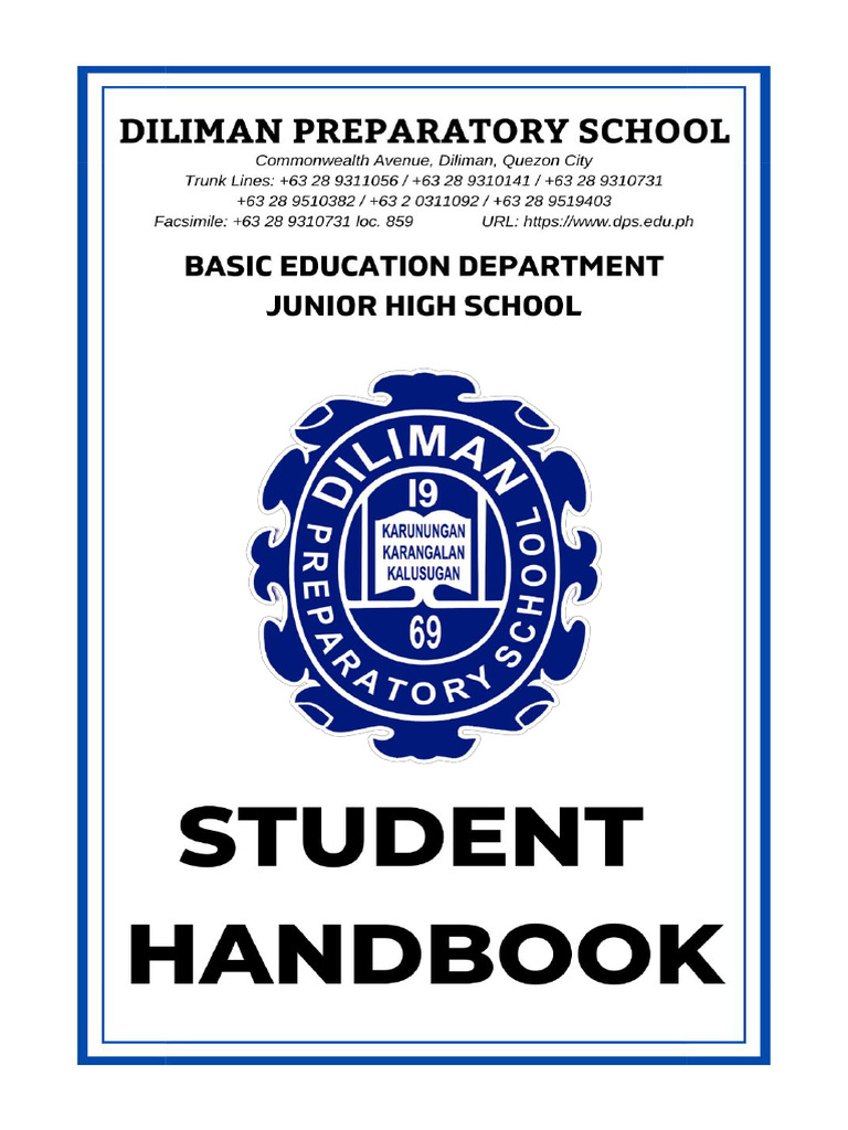 DPS JHS Student Handbook SY 2023 2024 | PDF | Educational Assessment ...