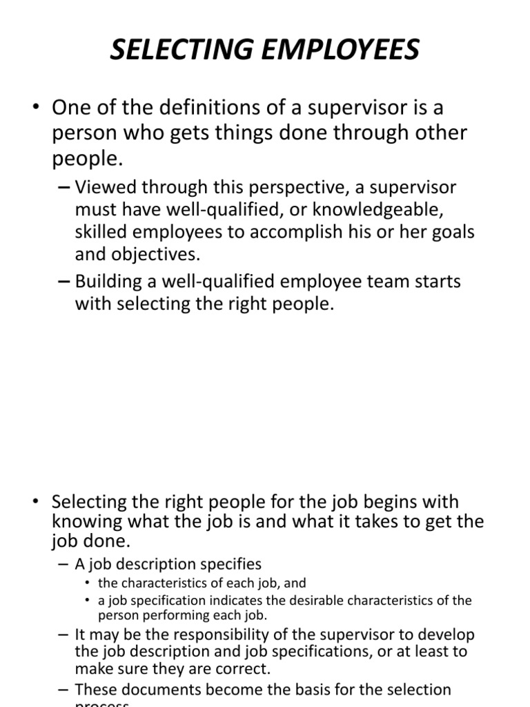 Selecting Employees | PDF | Recruitment | Employment