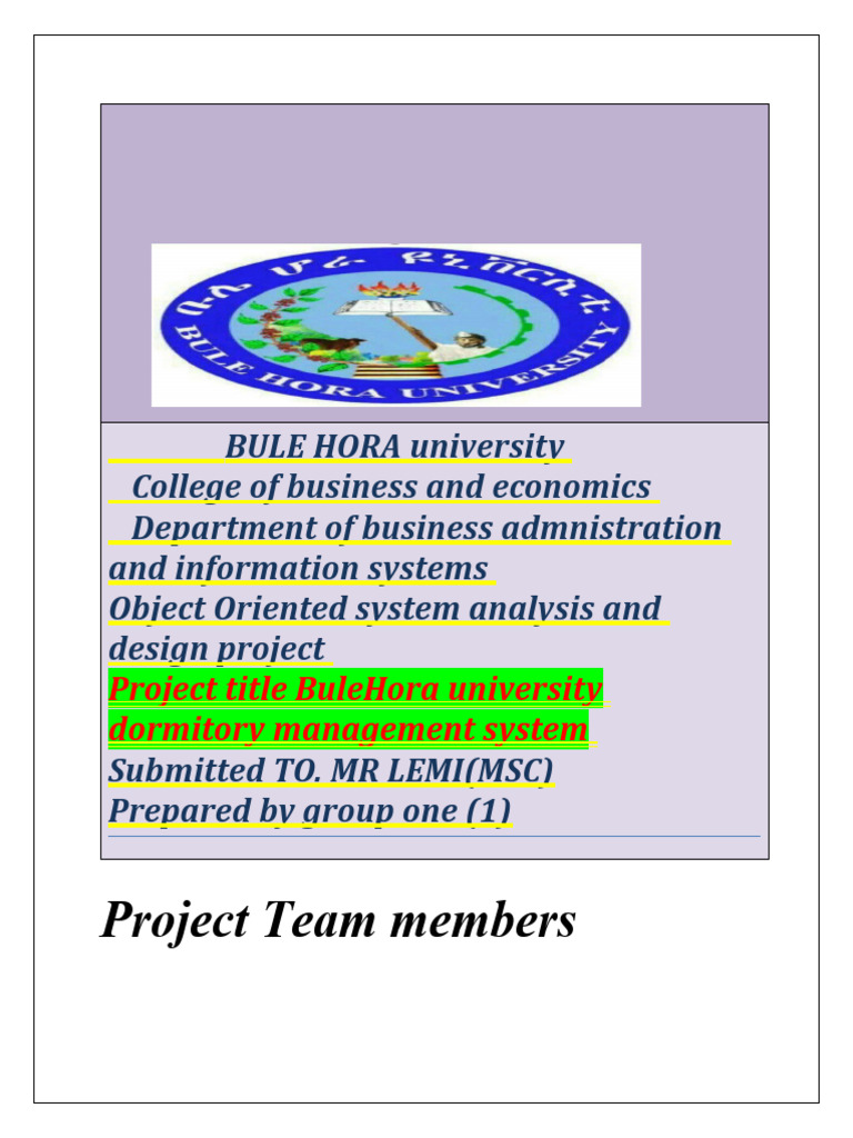 Group One Oosad Project | Download Free PDF | Use Case | System