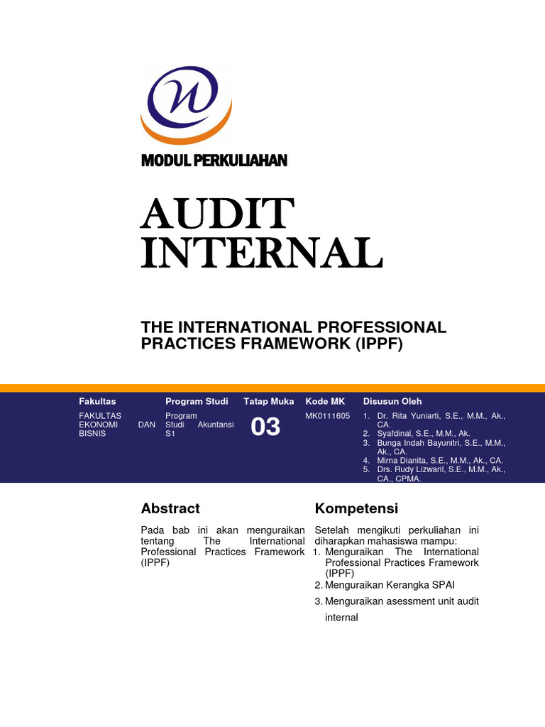 MODUL 03 Audit Internal | PDF | Karier & Perkembangan