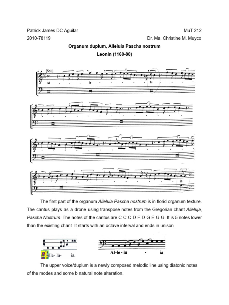 Organum Analysis | Download Free PDF | Gregorian Chant | Musical ...
