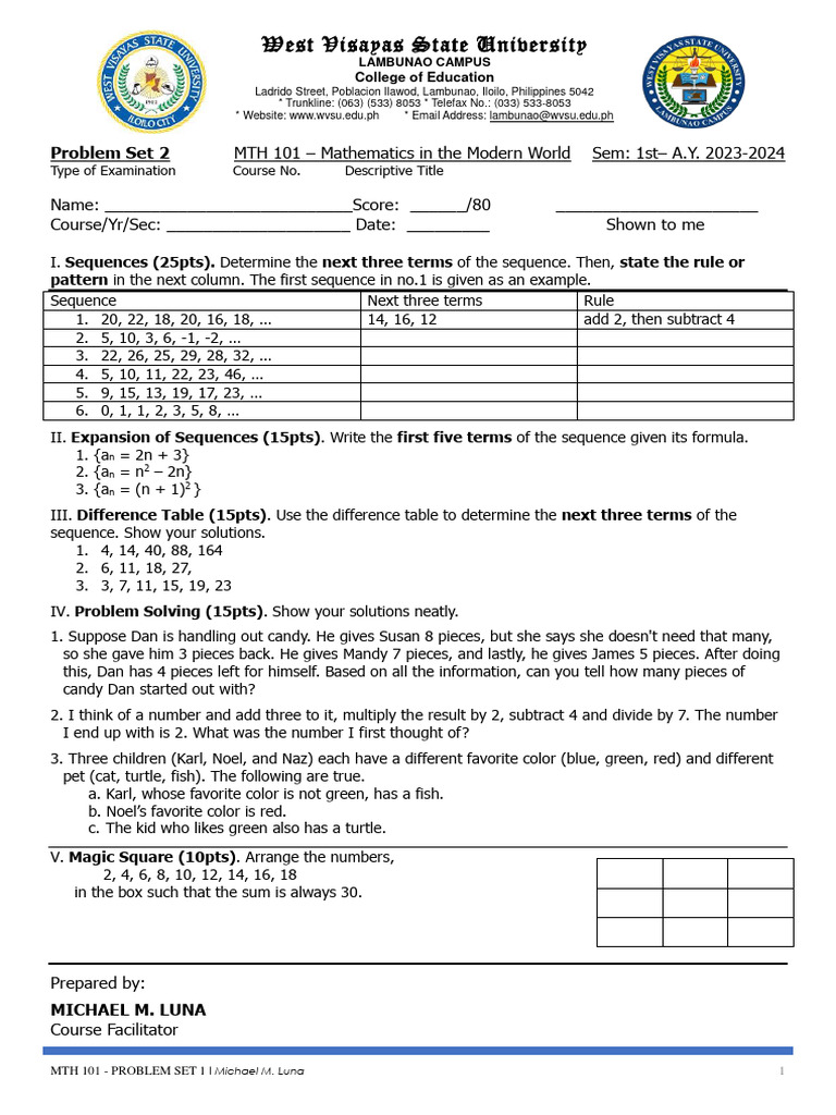 2023 MTH-101 PS 2 | PDF | Mathematics | Mathematical Analysis